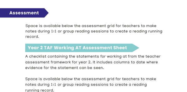KS1 Teacher Assessment Framework - Reading Checklists | Plazoom KS1 Teacher Assessment Framework - Reading Checklists | Plazoom