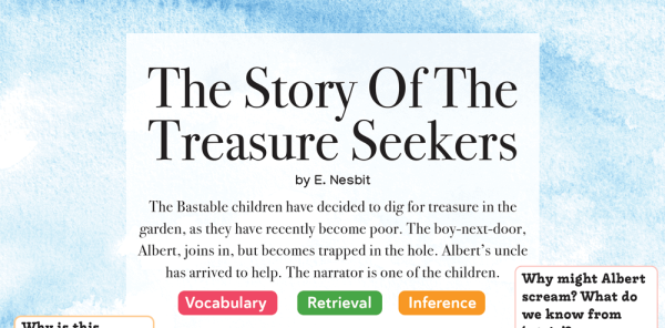 Year 3/4 The Story of the Treasure Seekers Reading Comprehension Pack ...