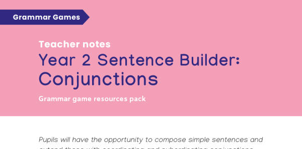 Year 2 Conjunctions Sentence Builder Game – KS1 Grammar Games | Plazoom