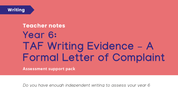 Year 6 SATS Writing Evidence: Formal Letter KS2 (Complaint) – Teacher ...
