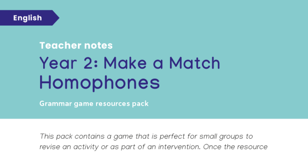 Year 2 Homophones Make a Match – KS1 Grammar Games | Plazoom