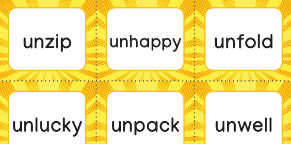 Year 1 Prefix un- Make a Match – KS1 Grammar Games | Plazoom