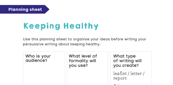 Year 6 SATS Writing Evidence: Keeping healthy (persuasive report ...