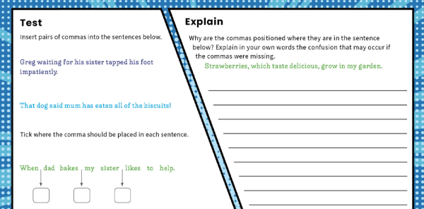 Year 5 Commas to Avoid Ambiguity – KS2 Grammar Worksheets | Plazoom