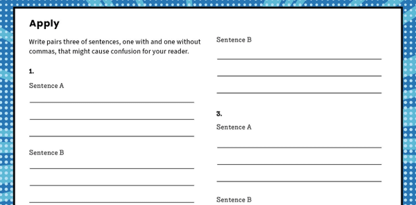 Year 5 Commas to Avoid Ambiguity – KS2 Grammar Worksheets | Plazoom