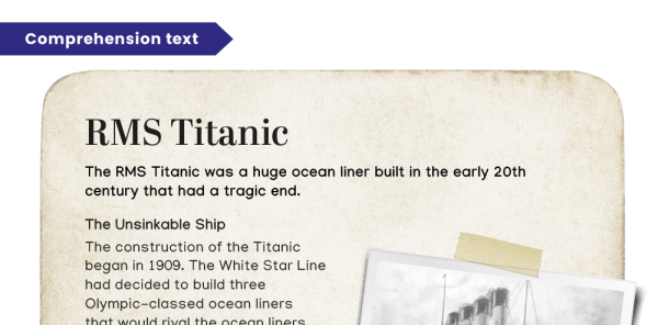RMS Titanic KS2 Reading Comprehension Worksheets – History Topic | Plazoom