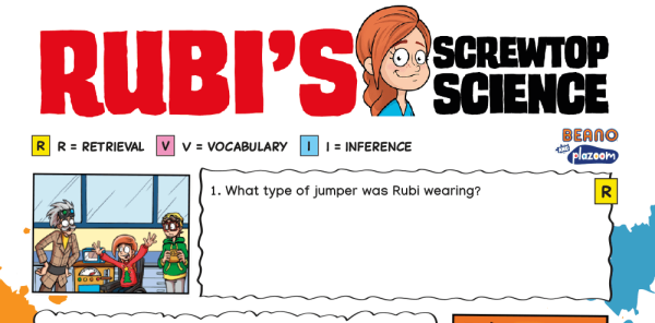 Rubi and the parallel universe – KS2 Beano Comprehension and Writing ...