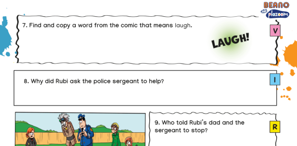 Rubi and the parallel universe – KS2 Beano Comprehension and Writing ...
