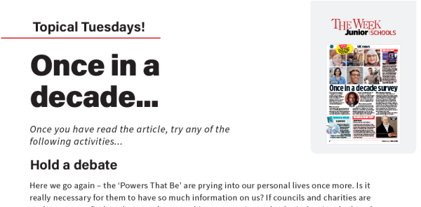 Topical Tuesdays: Once in a decade – KS2 News Story and Reading and ...