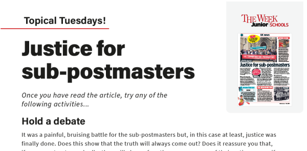 Topical Tuesdays: Time for Justice – KS2 News Story and Reading and ...