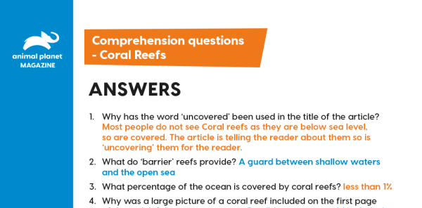 Coral Reefs – KS2 Comprehension and Writing Activities Pack | Plazoom