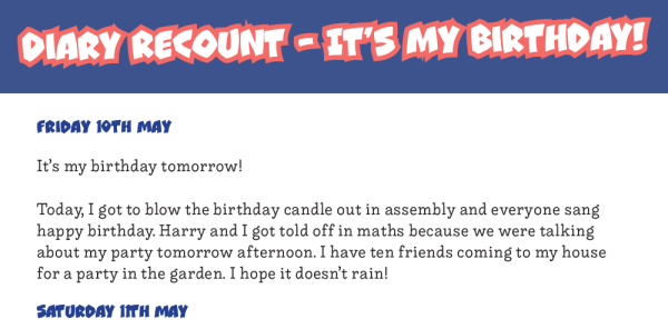 recounts-diary-entry-a-special-day-ks1-text-types-writing