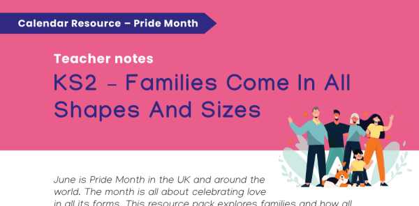 Families KS2 Discussion and Writing Pack – LGBTQ+ Pride Month | Plazoom