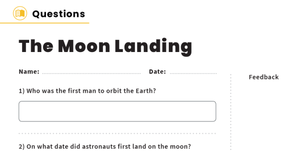 The Moon Landing – KS2 Non-fiction Reading Comprehension Worksheets ...