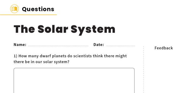 The Solar System – KS2 Non-fiction Reading Comprehension Worksheets ...