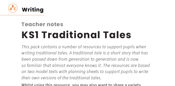 Traditional Tales - KS1 Text Types: Writing Planners and Model Texts ...