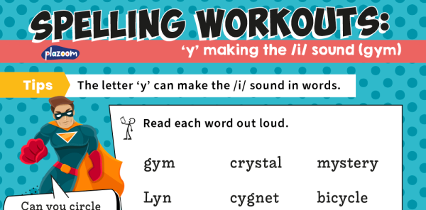 Year 1 ‘y’ making /i/ sound: KS1 Spelling Worksheets | Plazoom