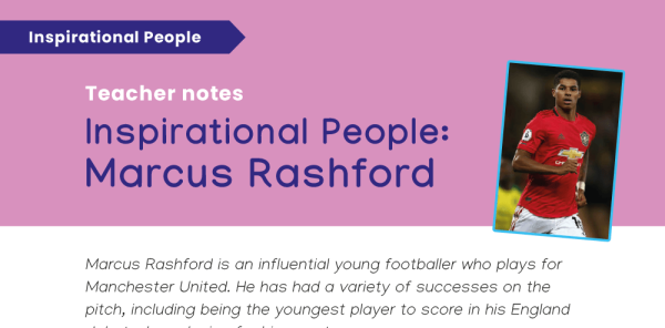 Marcus Rashford: LKS2 Inspirational People Comprehension and Writing ...