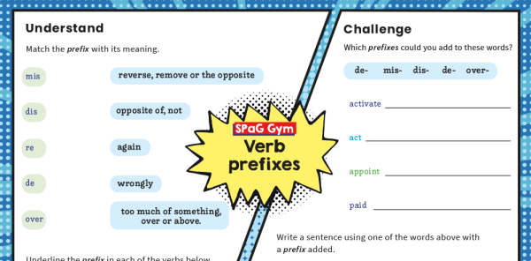 Year 5 Verb Prefixes - KS2 Grammar Worksheets | Plazoom
