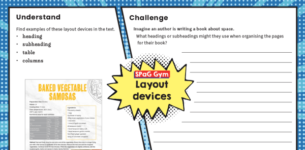 Year 6 Layout Devices - KS2 Grammar Worksheets | Plazoom