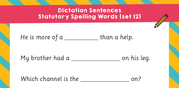 Year 5 and 6 SSW Dictation Sentences: Statutory Spelling Words ...