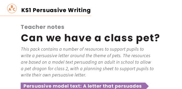 Persuasive Writing - KS1 Text Types: Writing Planners and Model Texts ...