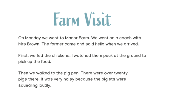 Examples of Recounts KS1 – Writing Planners and Model Texts | Plazoom