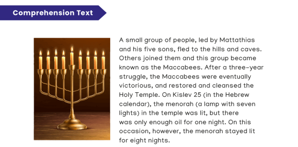 KS2 Hanukkah Resource Pack - Information Text and Comprehension ...