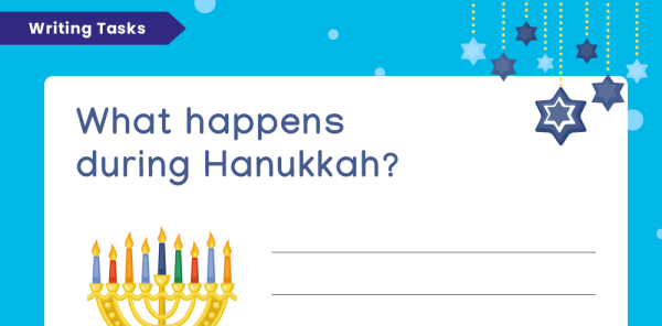 KS1 Hanukkah Resource Pack - Teaching Slides and Writing Tasks | Plazoom