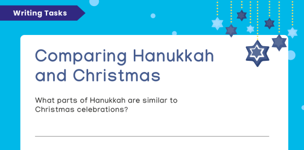 KS1 Hanukkah Resource Pack - Teaching Slides and Writing Tasks | Plazoom
