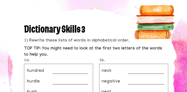 Dictionary Skills: Year 4 Vocabulary Worksheets 3 | Plazoom
