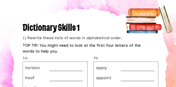 Dictionary Skills: Year 5 Vocabulary Worksheets 1 | Plazoom