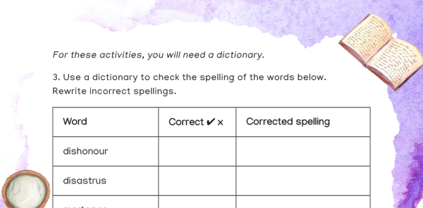 Dictionary Skills: Year 6 Vocabulary Worksheets 2 | Plazoom