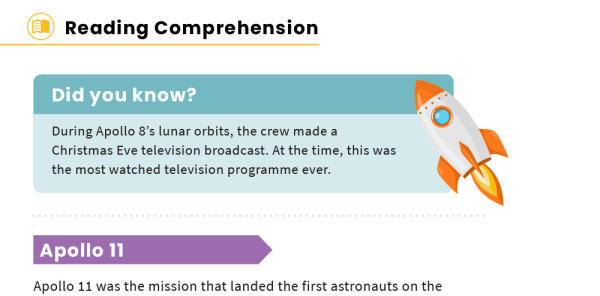 Lunar Landings – KS2 Non-fiction Reading Comprehension Worksheets Pack ...