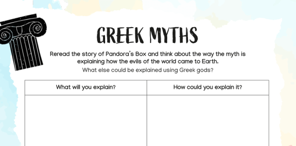 Greek Myths (Pandora’s Box) - Key Stage 2 Text Types: Writing Planners ...