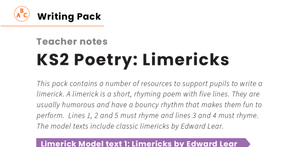Limericks - KS2 Text Types: Writing Planners and Model Texts | Plazoom