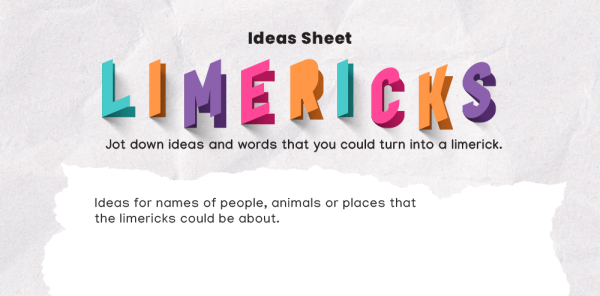 Limericks - KS2 Text Types: Writing Planners and Model Texts | Plazoom