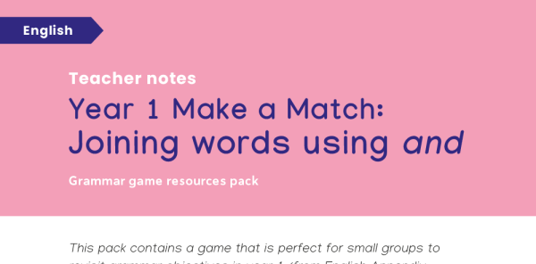 Year 1 Joining words using ‘and’ - KS1 Grammar Game | Plazoom