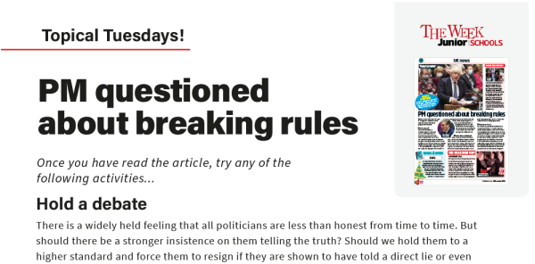 Topical Tuesdays: Party Rules - KS2 News Story and Reading and Writing ...