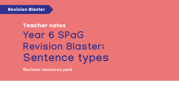 KS2 SATs SPaG Revision Blaster - sentence types (statement, exclamation ...