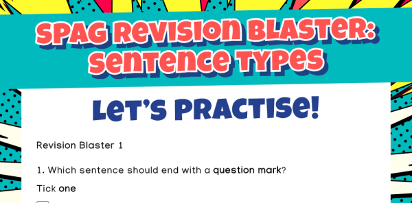 KS2 SATs SPaG Revision Blaster - sentence types (statement, exclamation ...