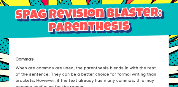 KS2 SATs SPaG Revision Blaster - parenthesis | Plazoom