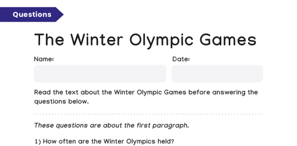 KS2 Winter Olympics Comprehension Pack | Plazoom