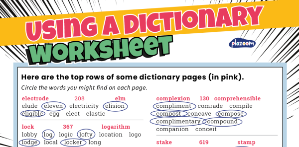 KS2 Dictionary Worksheets for Year 3 and 4 | Plazoom