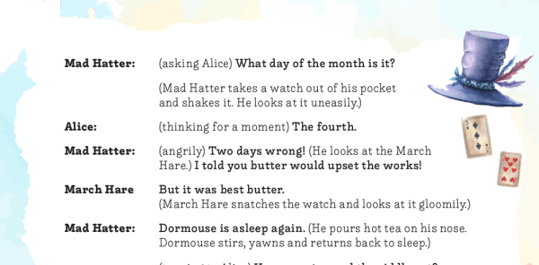 Playscripts (The Mad Hatter’s Tea-Party) - UKS2 Text Types: Writing ...