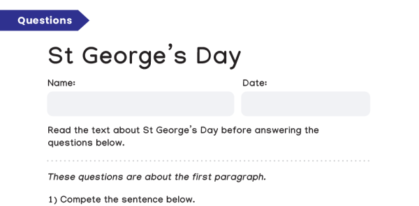 St George’s Day Resource Pack - KS2 comprehension text and worksheets ...