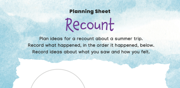 Recount (Summer writing) - KS1 Text Types: Writing Planners and Model ...