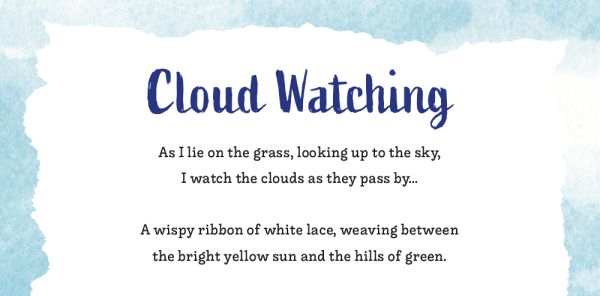 KS2 Poems (Year 3 and 4 Summer Writing) ‘Cloud Watching’ - LKS2 Text ...