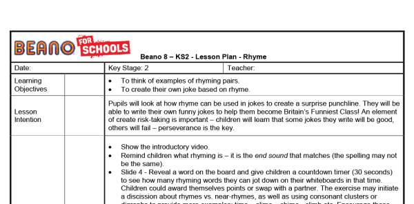 Rhymes - KS2 lesson for the Welsh Curriculum | Plazoom