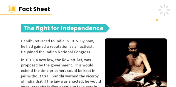 Mahatma Gandhi KS2 Non-fiction Reading Comprehension Worksheets Pack ...